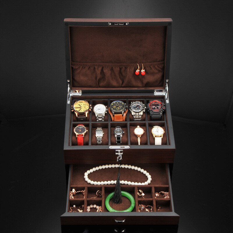 BOX- FOR -WATCHES & JEWELRY- PRECIOUS -WOOD - 10 -WATCHES - Watchbox ...