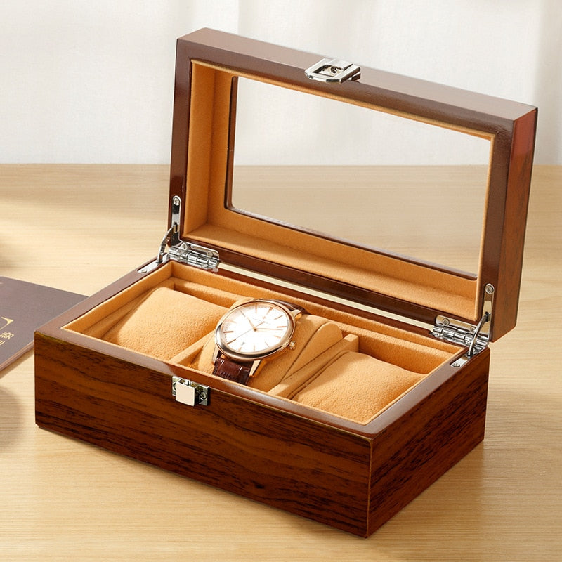 VINTAGE -WATCH -BOX -WOOD - 3 -WATCHES - Watchbox- Store – Watchbox Store