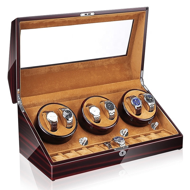 WATCH -WINDER -WOOD -BROWN -WATCH -WINDER -AUTOMATIC -VERTICAL -16 ...