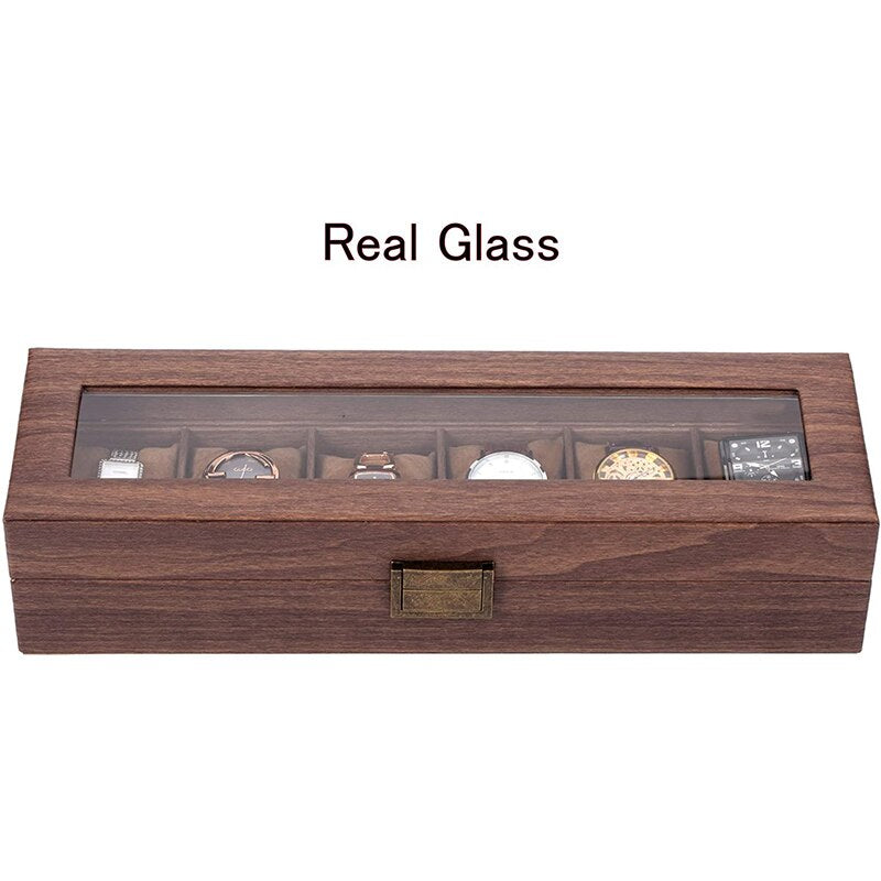 WATCH -BOX -SOLID -WOOD- 6 -WATCHES -WALNUT- MOCHA - Watchbox- Store ...