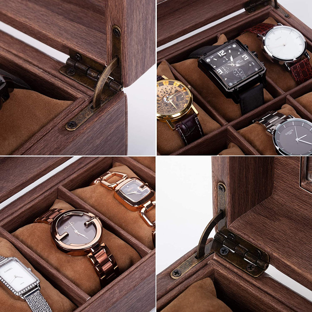 WATCH -BOX -SOLID -WOOD- 6 -WATCHES -WALNUT- MOCHA - Watchbox- Store ...
