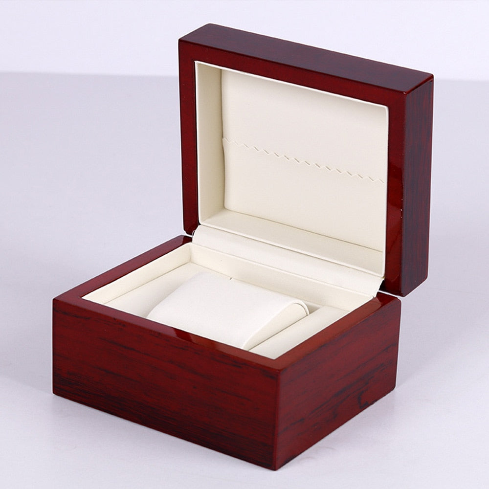 WOODEN- WATCH- BOX -RED - 1-2-3 WATCHES - Watchbox- Store – Watchbox Store