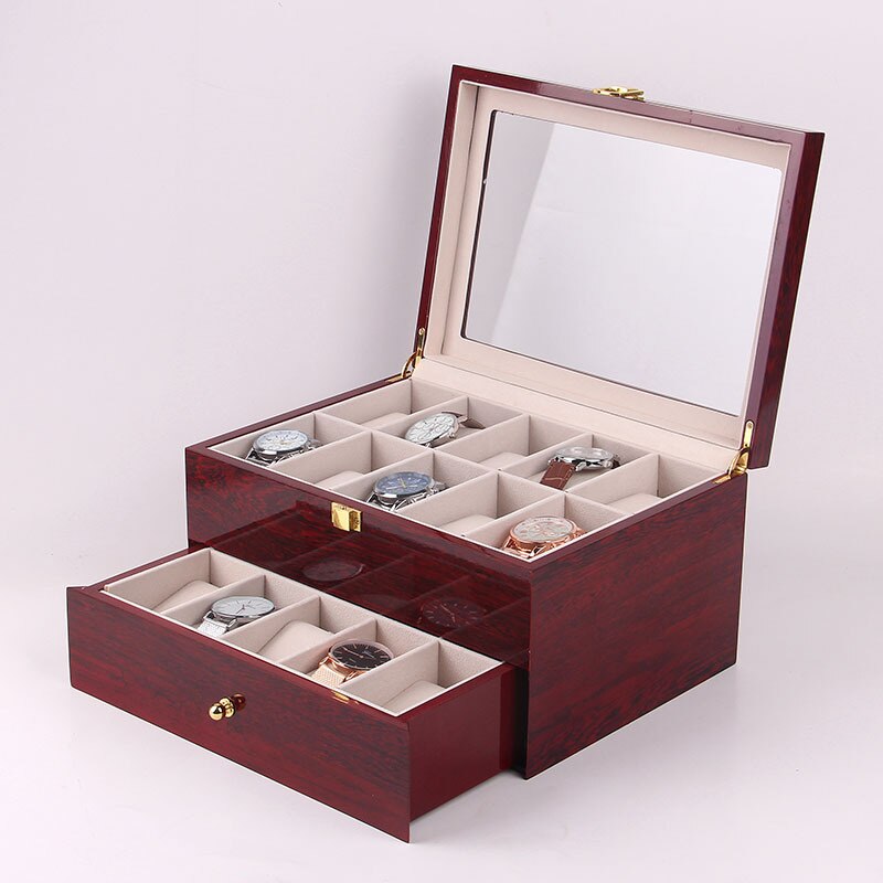 WATCH -BOX- BORDEAUX -WOOD -20 -WATCHES-Watchbox -Store – Watchbox Store