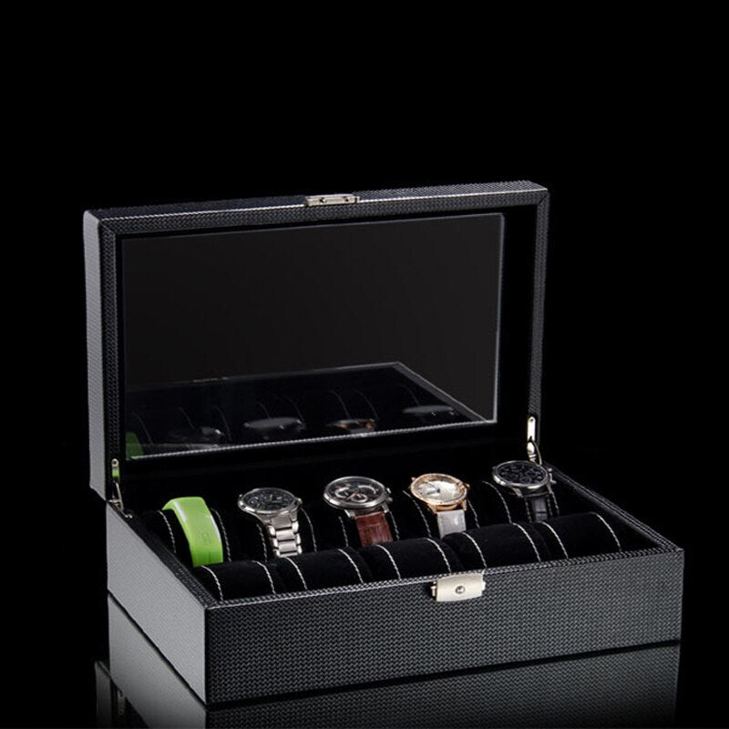WATCH -BOX- CARBON - 10 -WATCHES - Watchbox -Store – Watchbox Store