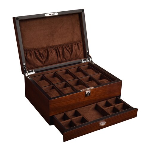BOX- FOR -WATCHES & JEWELRY- PRECIOUS -WOOD - 10 -WATCHES - Watchbox ...