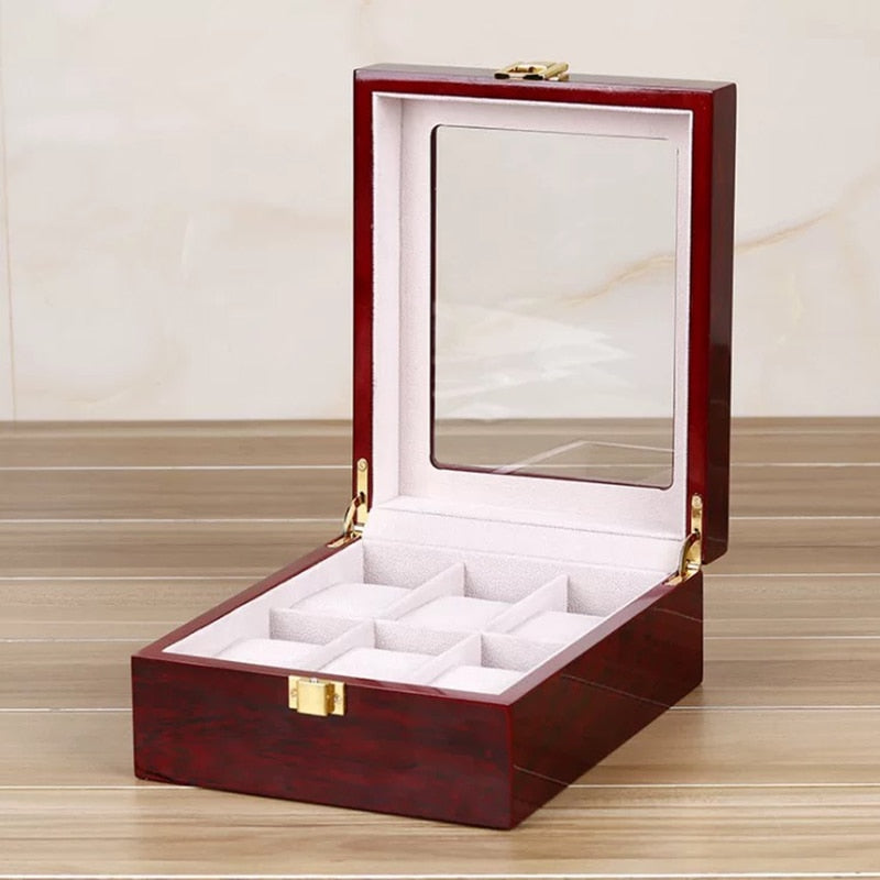 RED -WOOD -WATCH- BOX - Watchbox -Store – Watchbox Store